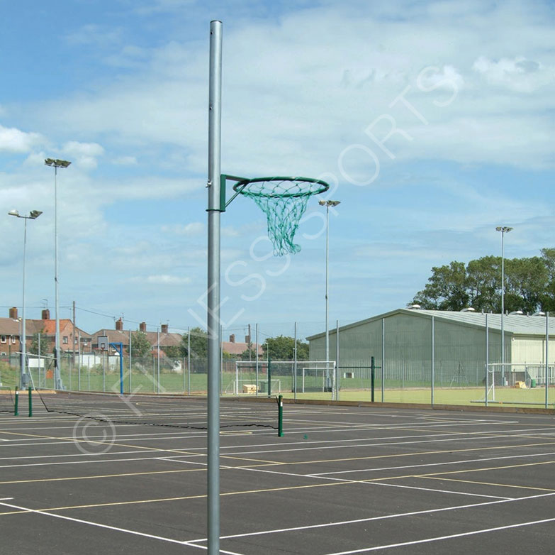 Socketed Outdoor In Ground Fixed Steel Netball Posts | Fitness Sports ...